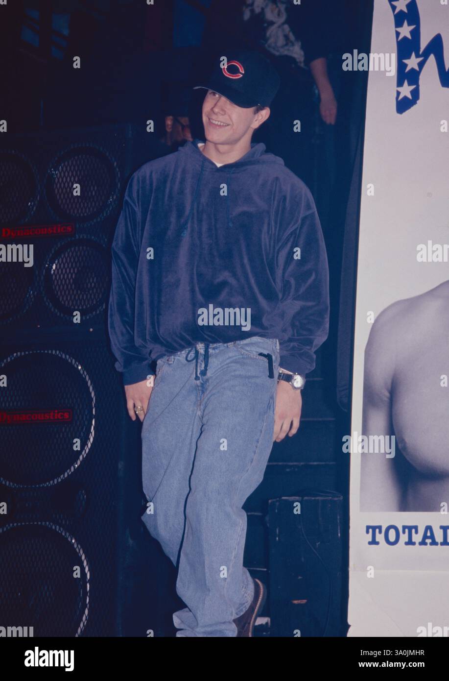 Mark Wahlberg, aka Marky Mark performing at a party to celebrate the ...