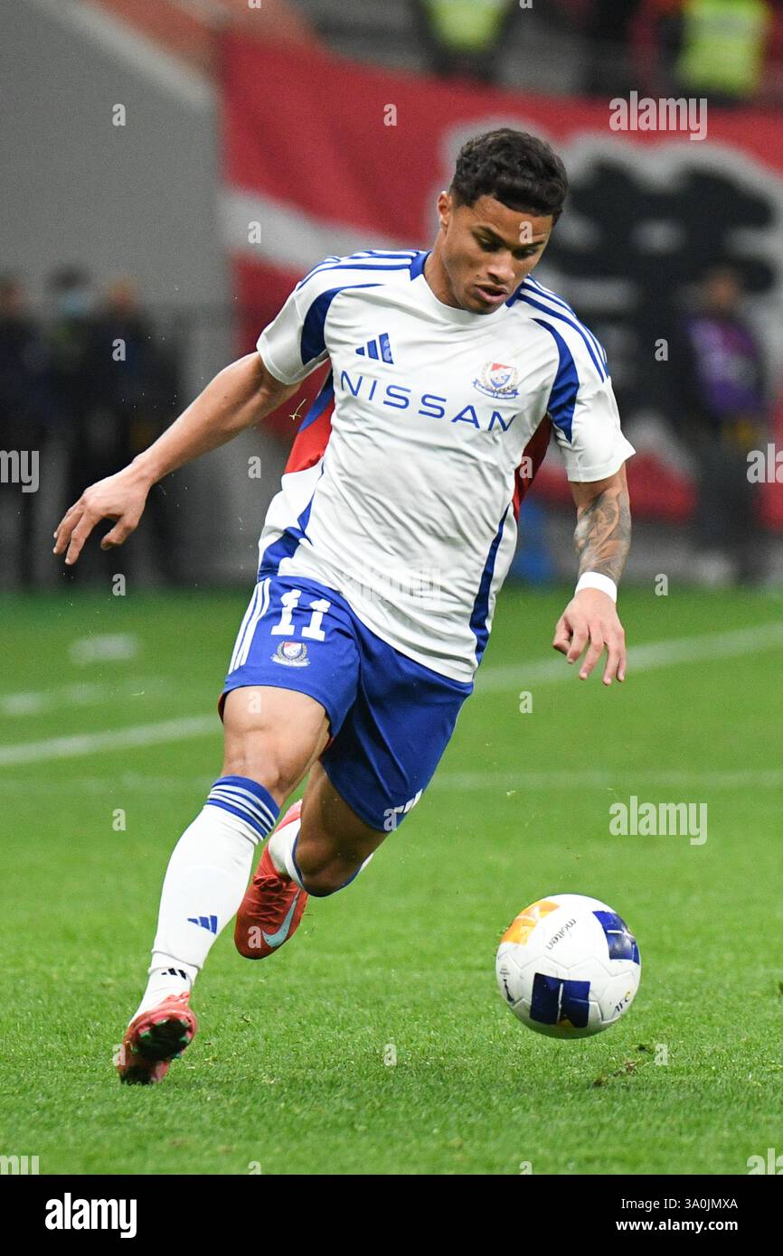 Shanghai, China. 4 March, 2025. Yan Matheus #11 of Yokohama F. Marinos during the AFC Champions ...