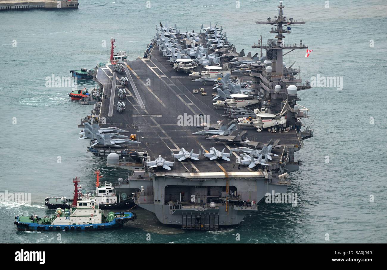 Seoul, South Korea. 2nd Mar, 2025. (Handout Photos) The USS Carl Vinson ...