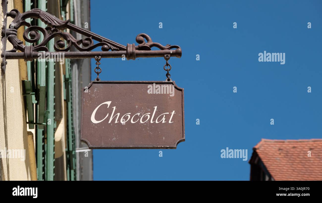 Old Chocolate sign Stock Photo - Alamy