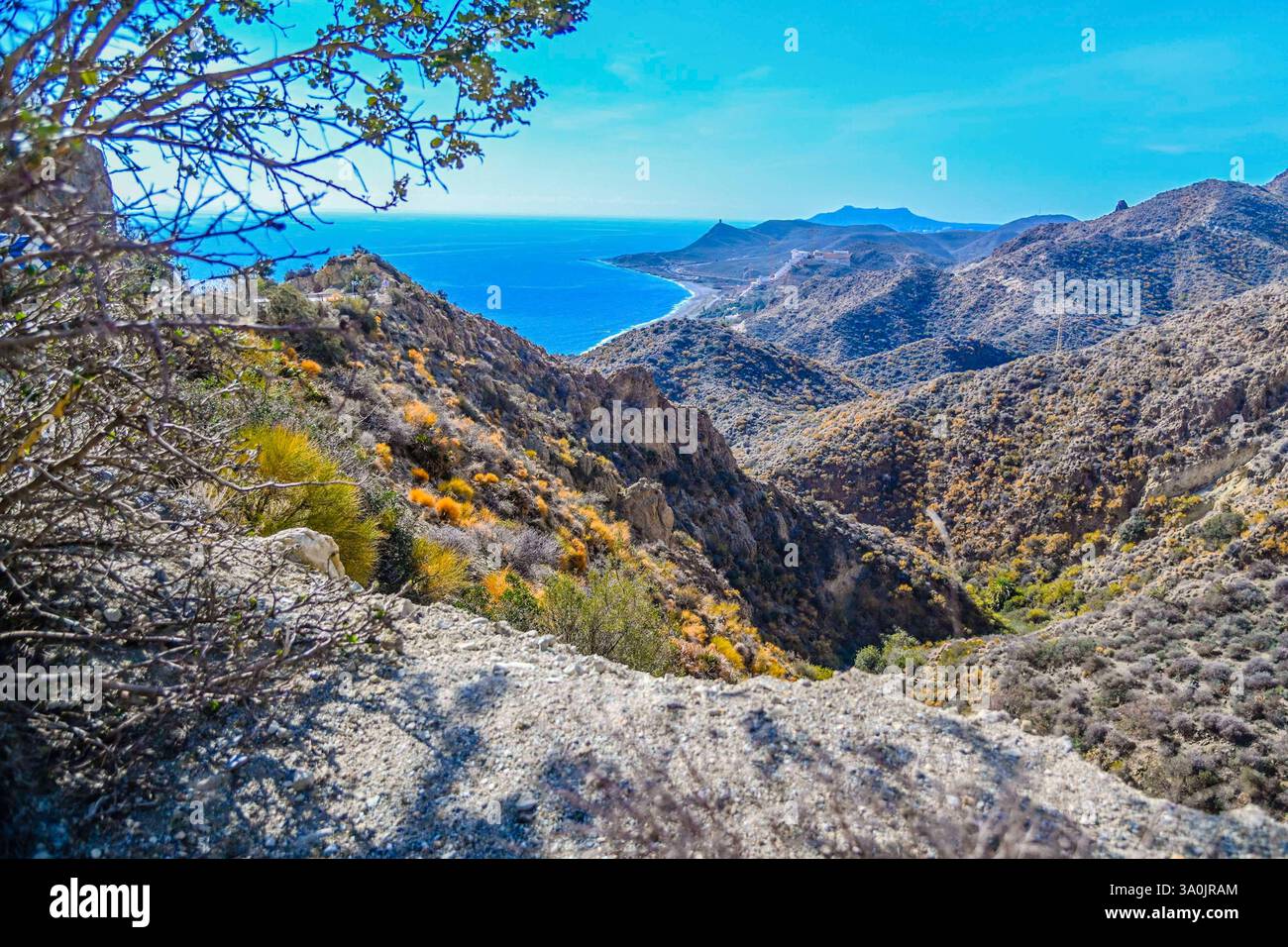 Spanien-Andalusien-Cabo de Gata Natur Uebersicht Mittelmeer Berge ...
