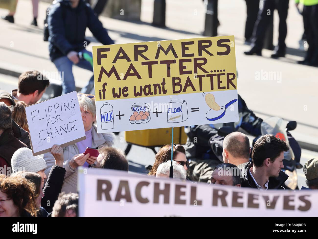London, UK 4th March 2025. For the 4th protest in London, farmers ...