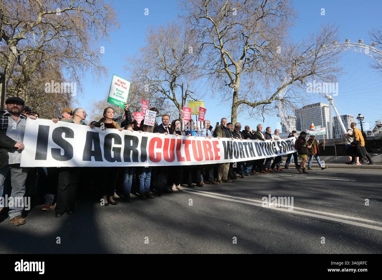 London, UK 4th March 2025. For the 4th protest in London, farmers ...
