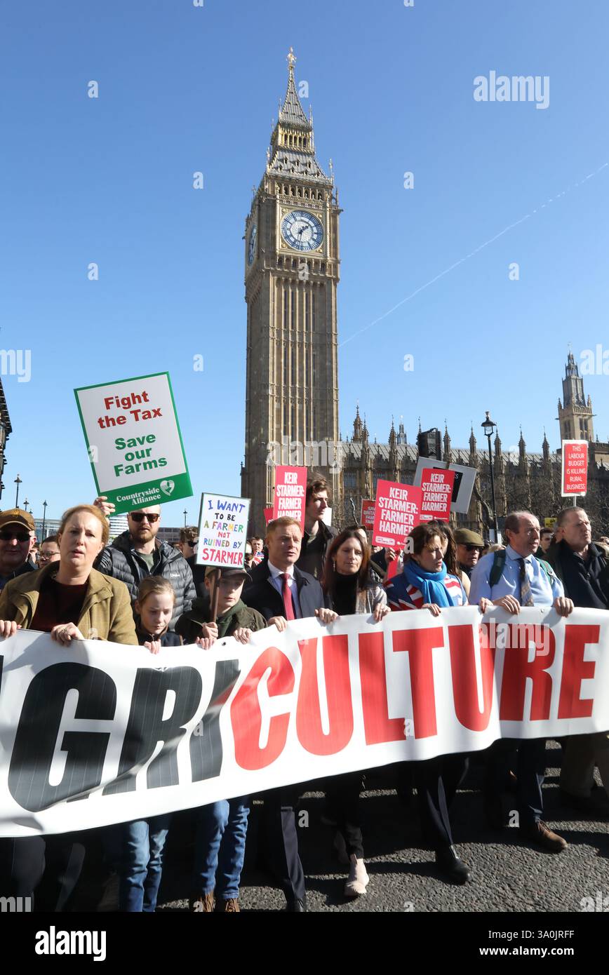 London, UK 4th March 2025. For the 4th protest in London, farmers ...
