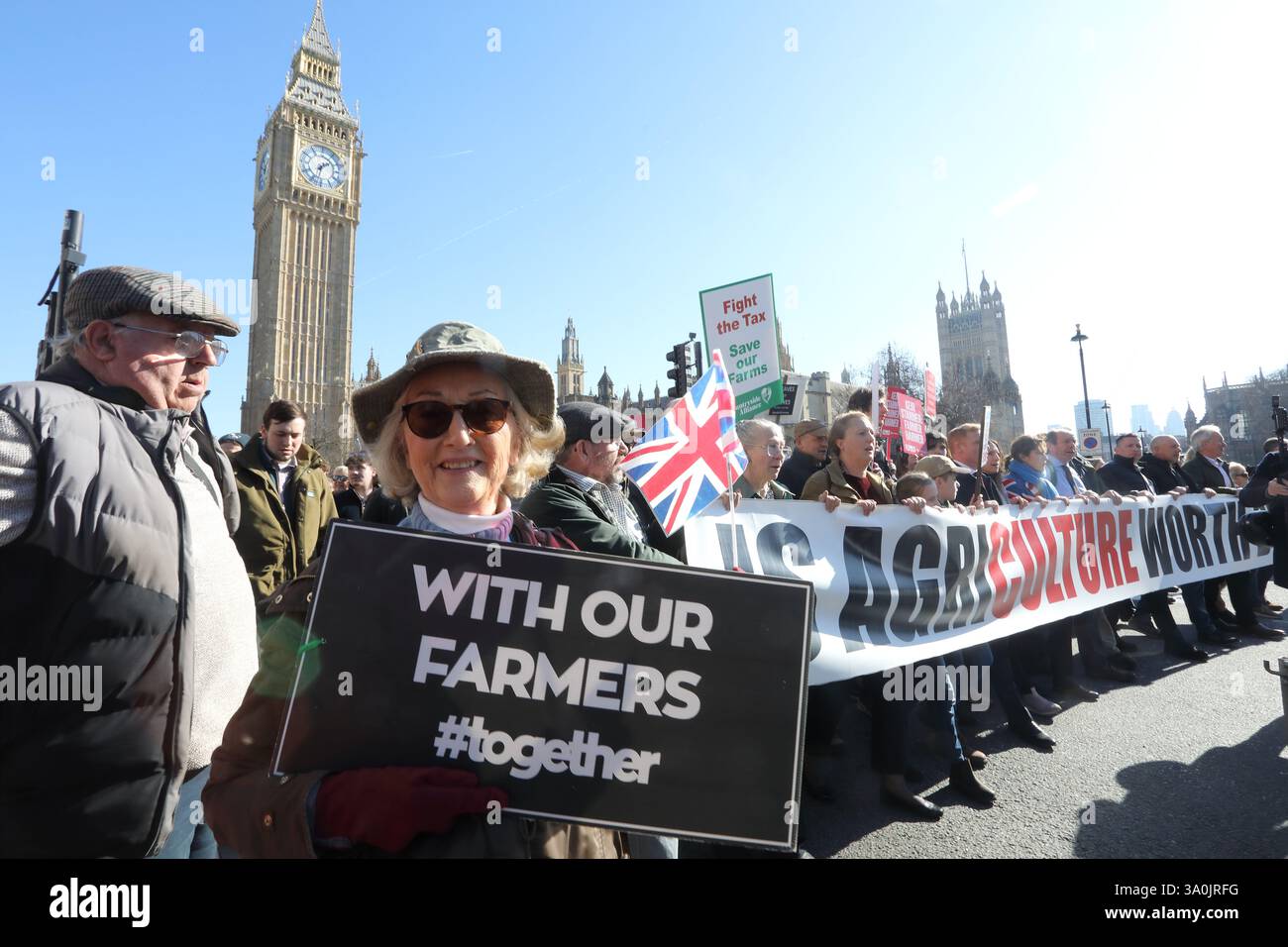 London, UK 4th March 2025. For the 4th protest in London, farmers ...