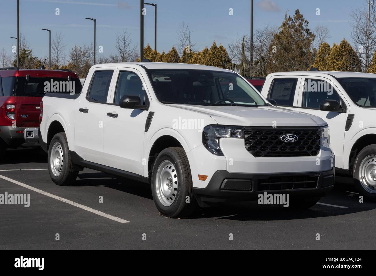 Zionsville - March 2, 2025: Ford Maverick XL AWD Hybrid display at a ...