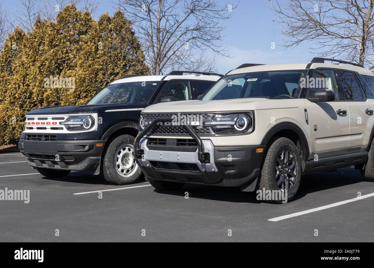 Zionsville - March 2, 2025: Ford Bronco 4X4 display. Ford offers the ...