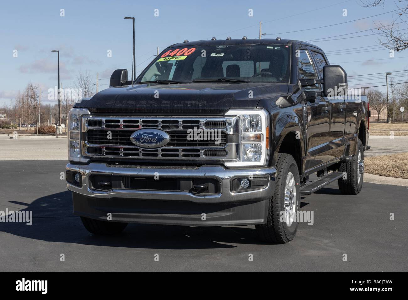 Zionsville - March 2, 2025: Ford F-250 SRW 4X4 Crew Cab pickup display ...