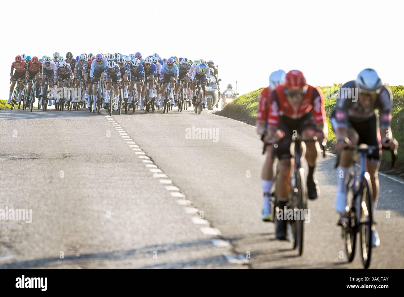 The pack of riders pictured in action during the 'Ename Samyn Classic ...