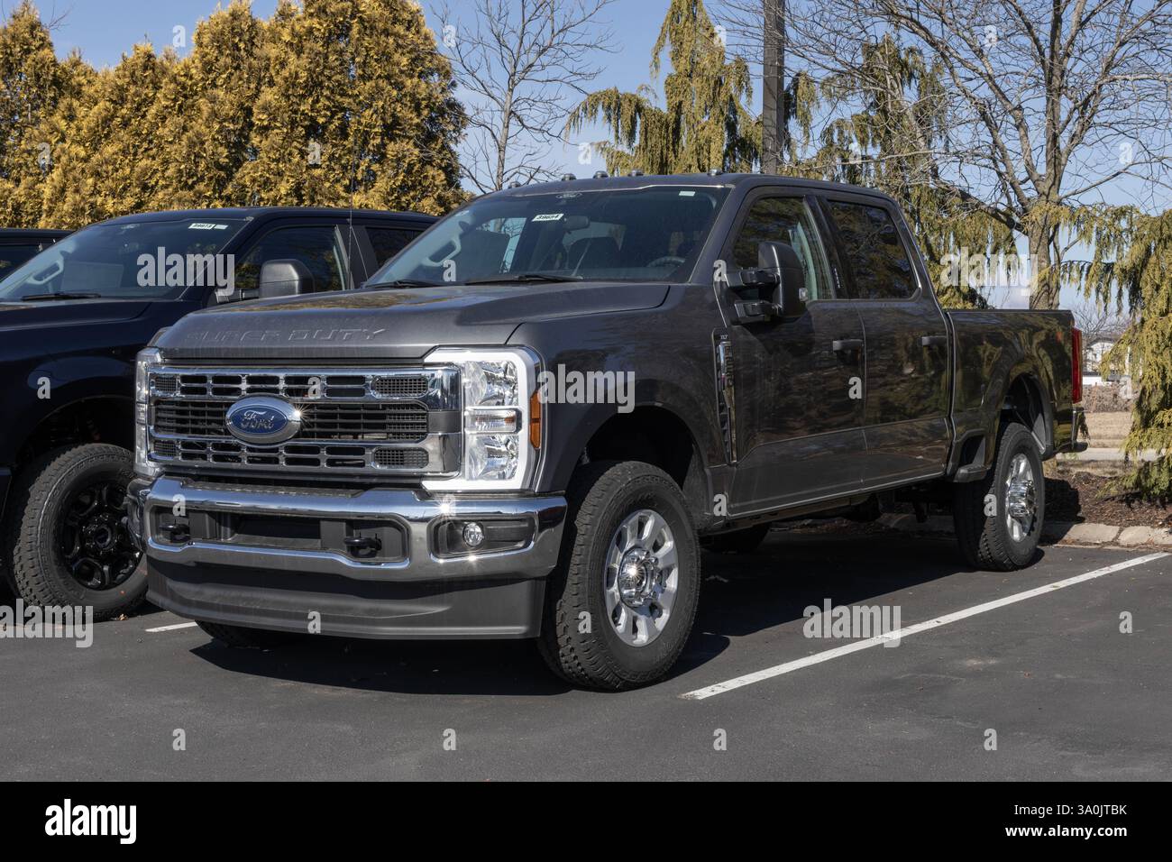 Zionsville - March 2, 2025: Ford F-250 SRW 4X4 Crew Cab pickup display ...