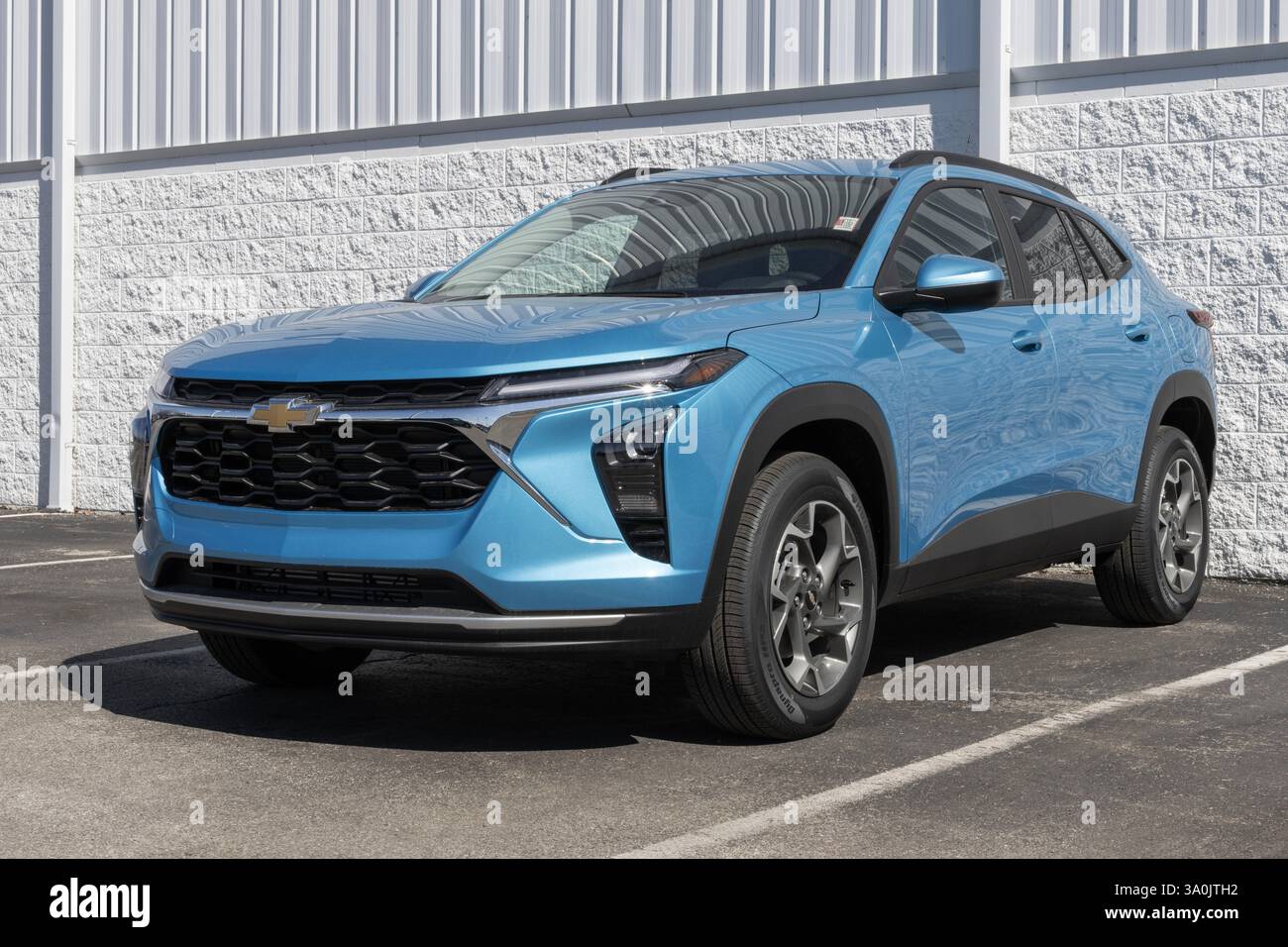 Plainfield - March 2, 2025: Chevrolet Trax 1LT Small SUV display at a ...