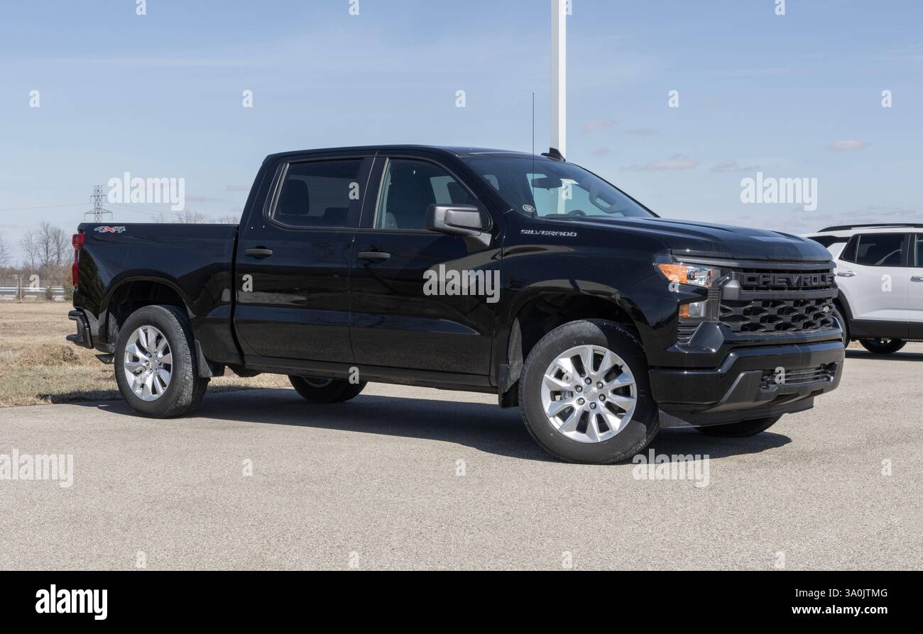 Indianapolis - March 2, 2025: Chevrolet Silverado 1500 Crew Custom 4WD ...