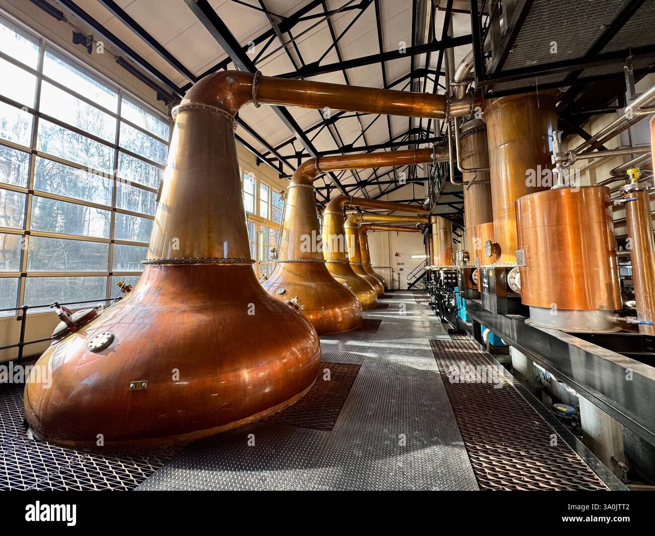 Copper Stills at The Singleton Distillery Stock Photo - Alamy