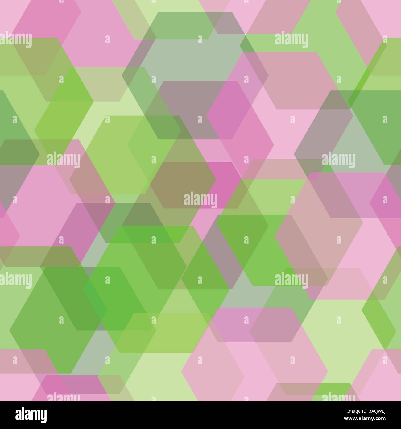 seamless vector pattern overlapping translucent hexagons pink and green ...