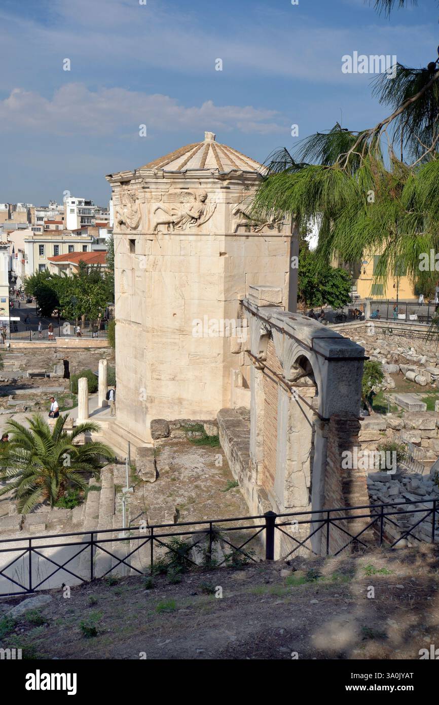 Athens, Greece - September 24, 2024: Unidentified people in the Roman ...