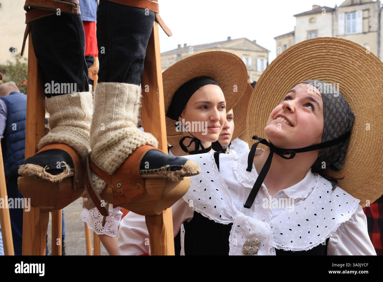 The famous "Bazas Fat Ox Festival" in Gironde in southwestern France ...