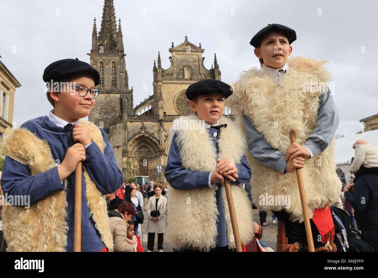 The famous "Bazas Fat Ox Festival" in Gironde in southwestern France ...