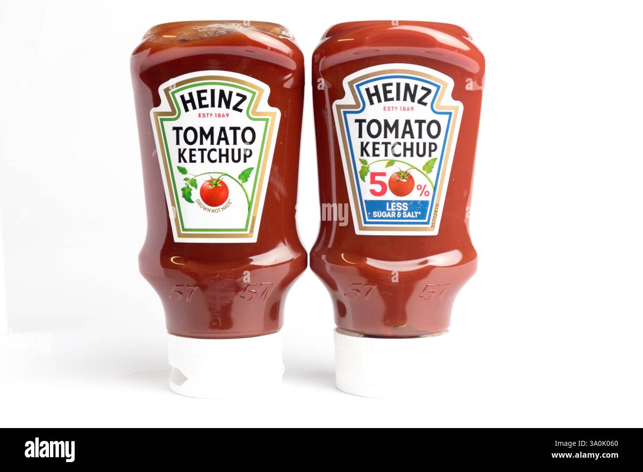 London, United Kingdom 24th February 2025 :- Bottles of Tomato Ketchup with Less Sugar and Salt ...