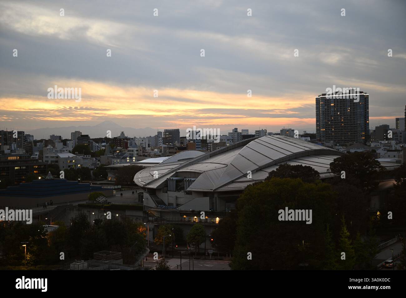 Sunset cityscape with scenic view of Shinjuku City in Tokyo, Japan ...