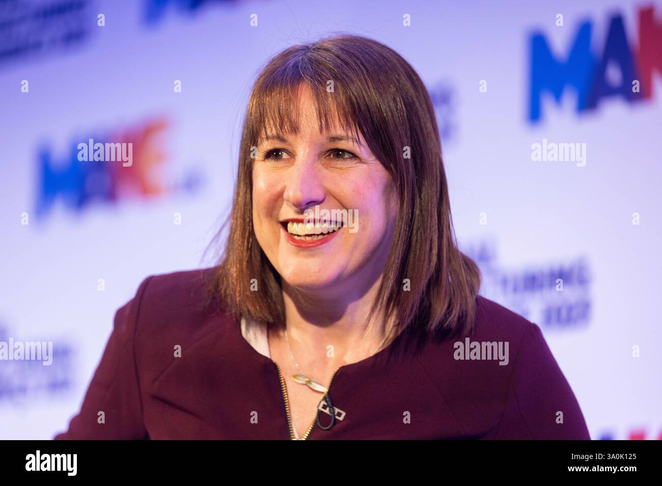 London, UK. 4th Mar, 2025. Chancellor Rachel Reeves delivers a speech ...