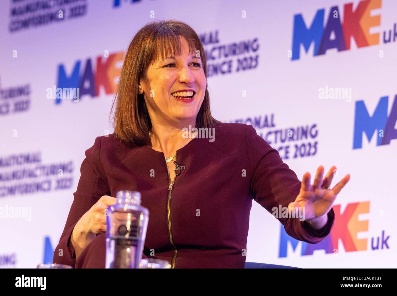 London, UK. 4th Mar, 2025. Chancellor Rachel Reeves delivers a speech ...