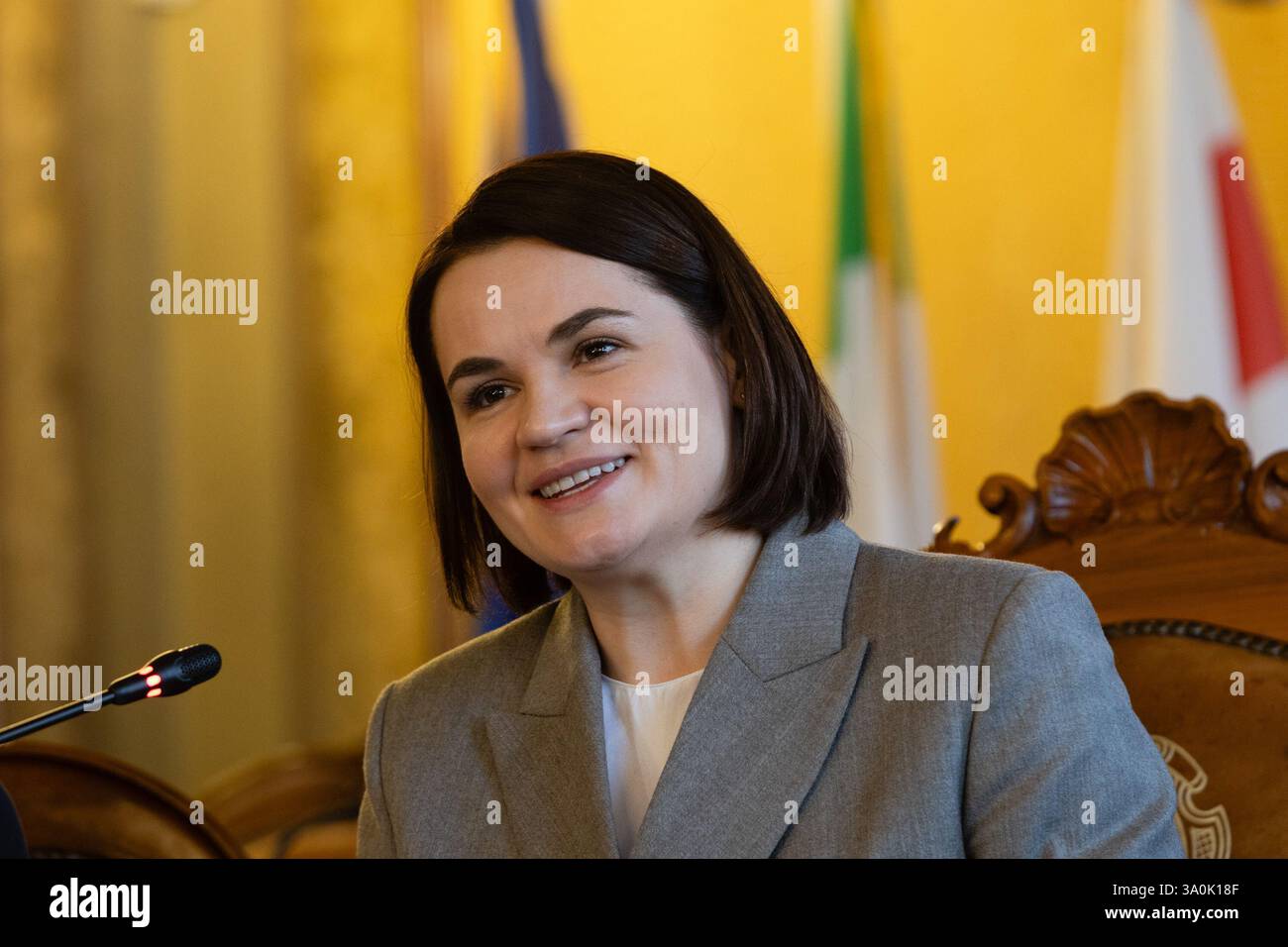 Bologna, Italy. 4 March, 2025. Bologna's Mayor, Matteo Lepore, awarded ...