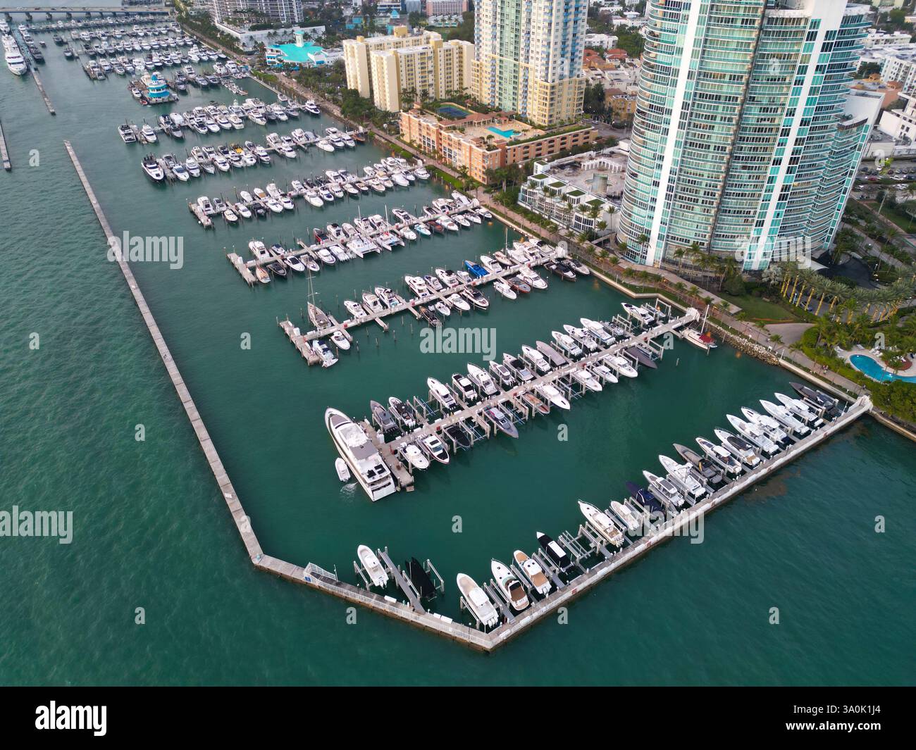 Private docks south pointe miami hi-res stock photography and images ...