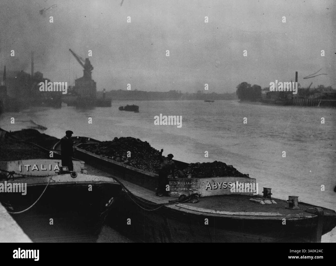 The barges, Italia and Abyssinia, are so friendly that they actually ...