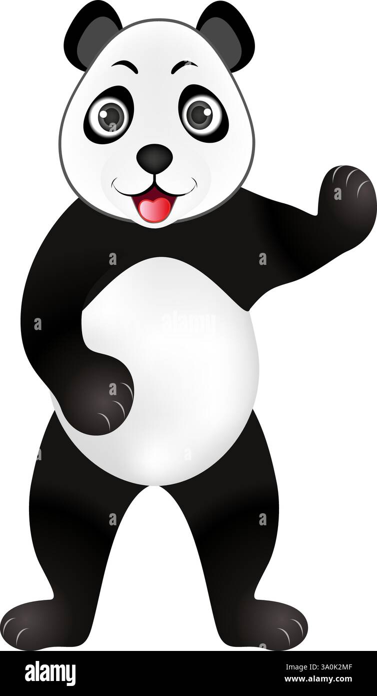 Cartoon panda standing Stock Vector Image & Art - Alamy
