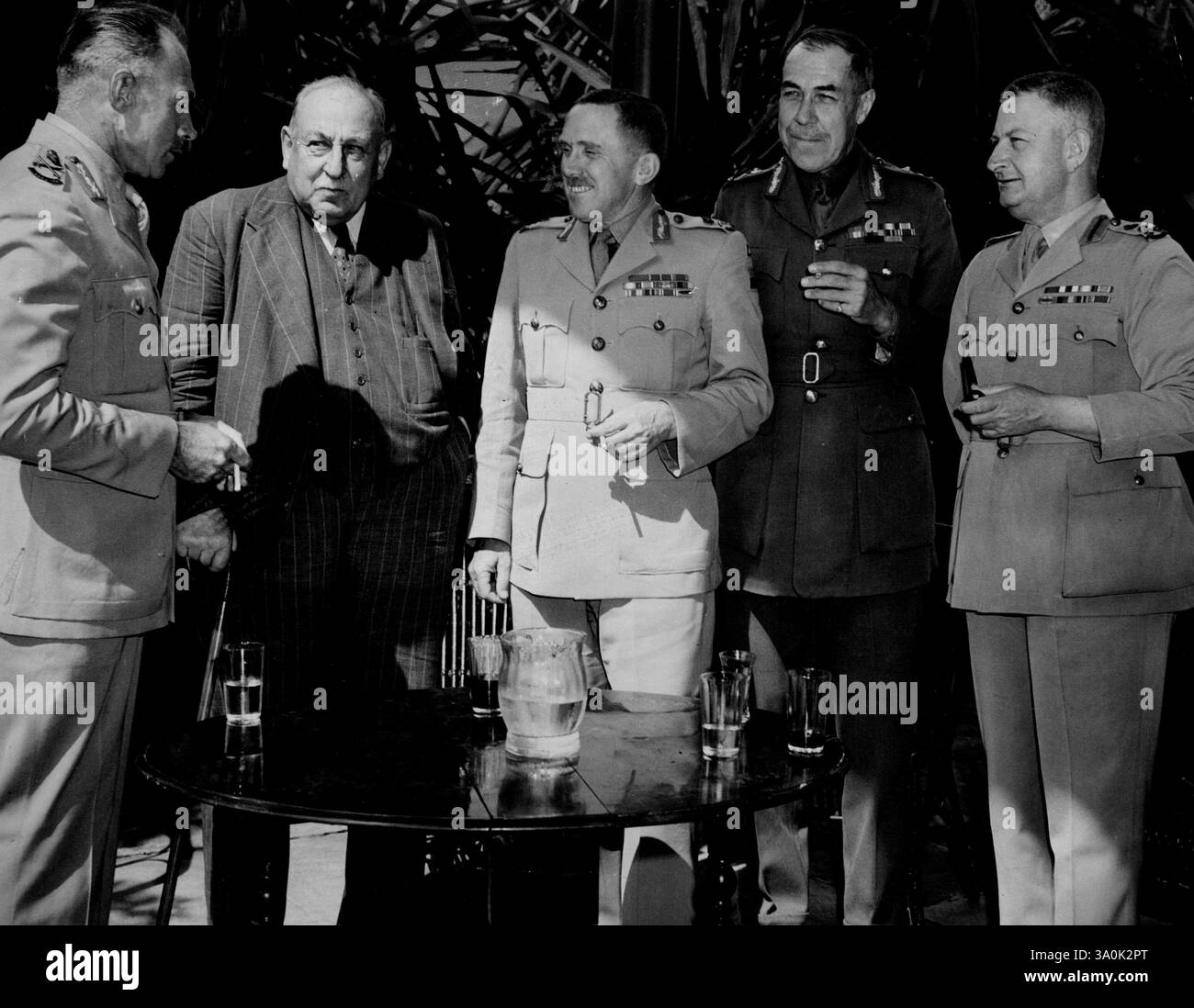 Lieutenant-General F. H. Berryman, G.O.C. Eastern Command (third from ...