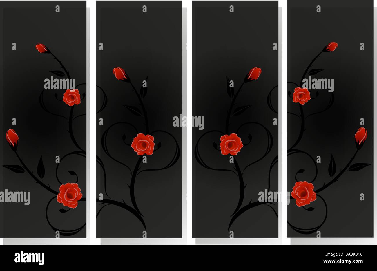 Branches of roses, modern design Stock Vector Image & Art - Alamy