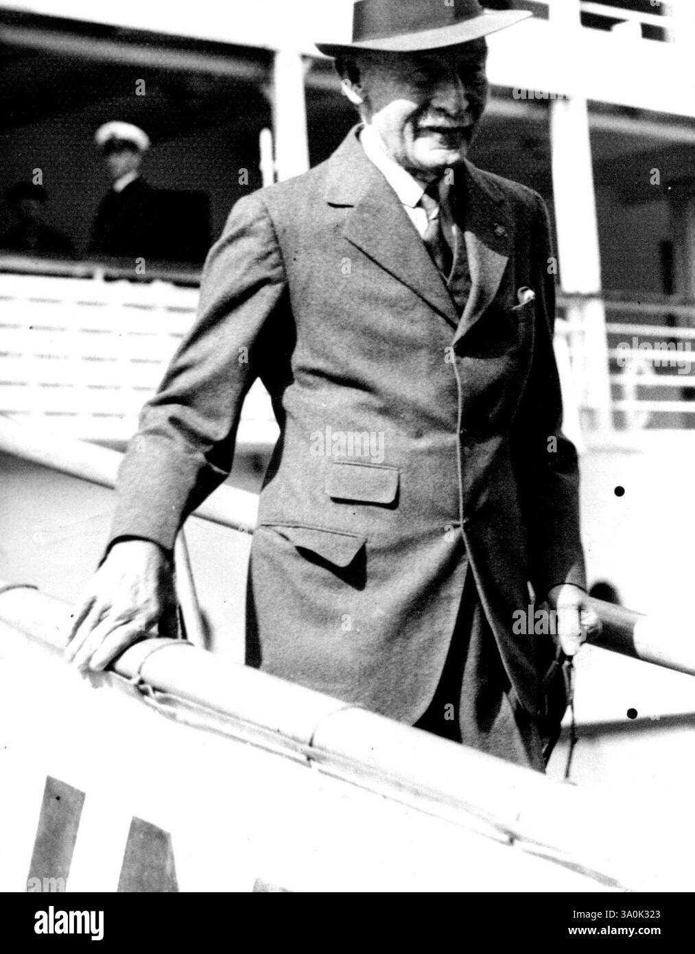 Lord Baden-Powell walking down the ***** at Southampton. ***** when the ...