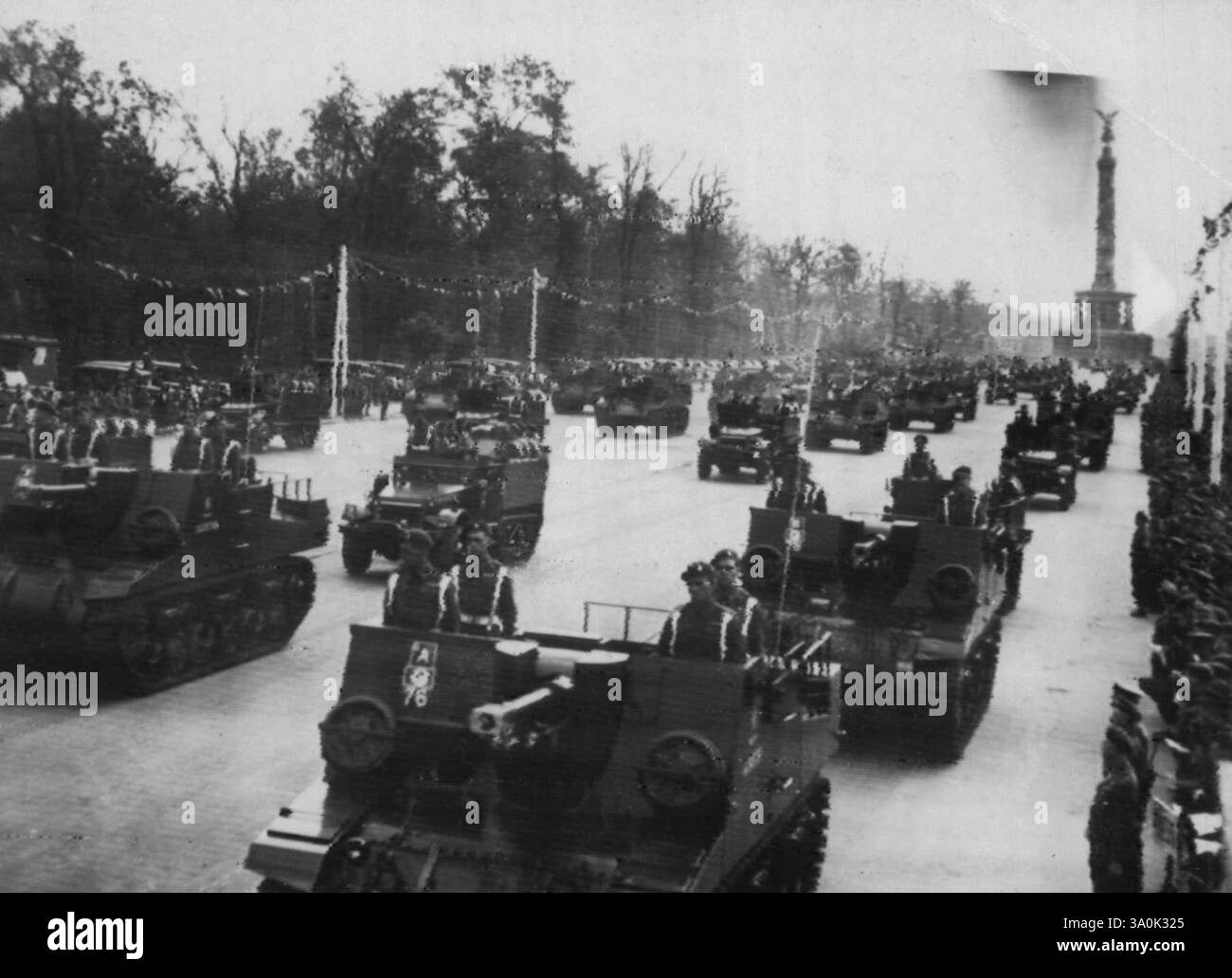 British Victory Parade In Berlin -- British Armored units roll down ...