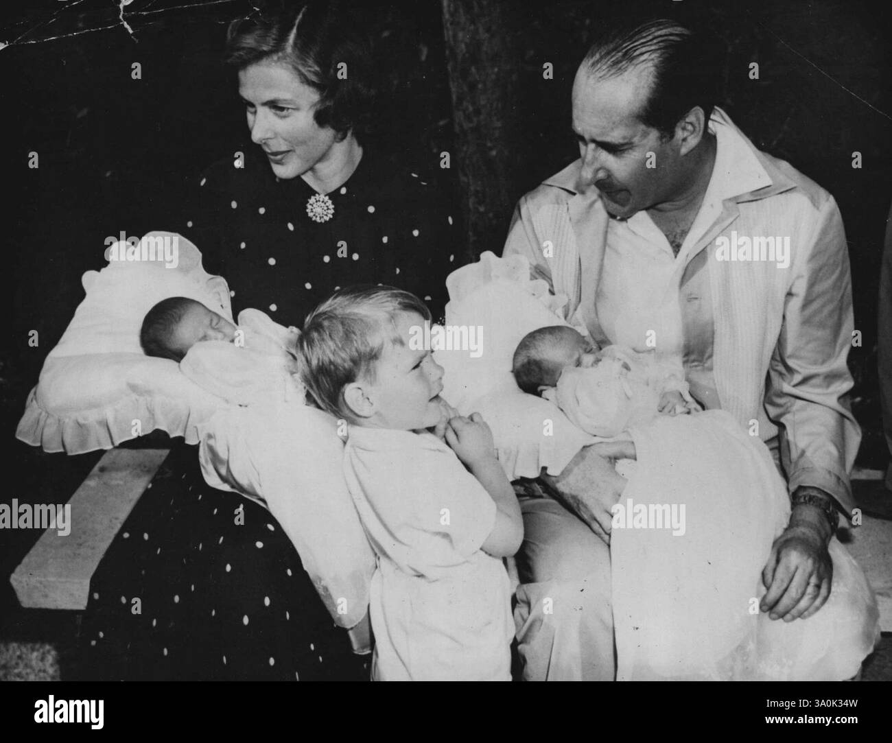 The Rossellini Twins: Photo Shows: The Twins with their Parents Outside ...