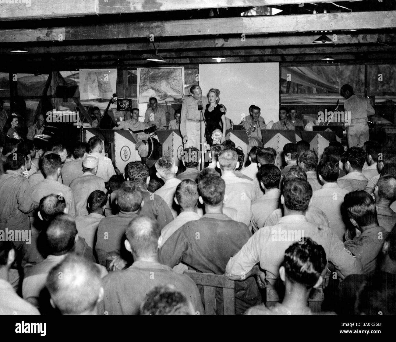 USO Stars in New Guinea -- Jack Benny, at this moment the envy of a ...