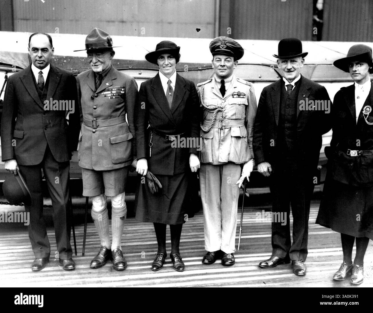 Lord & Lady Baden-Powell (Scout Uniforms) on ship. January 1, 1931 ...