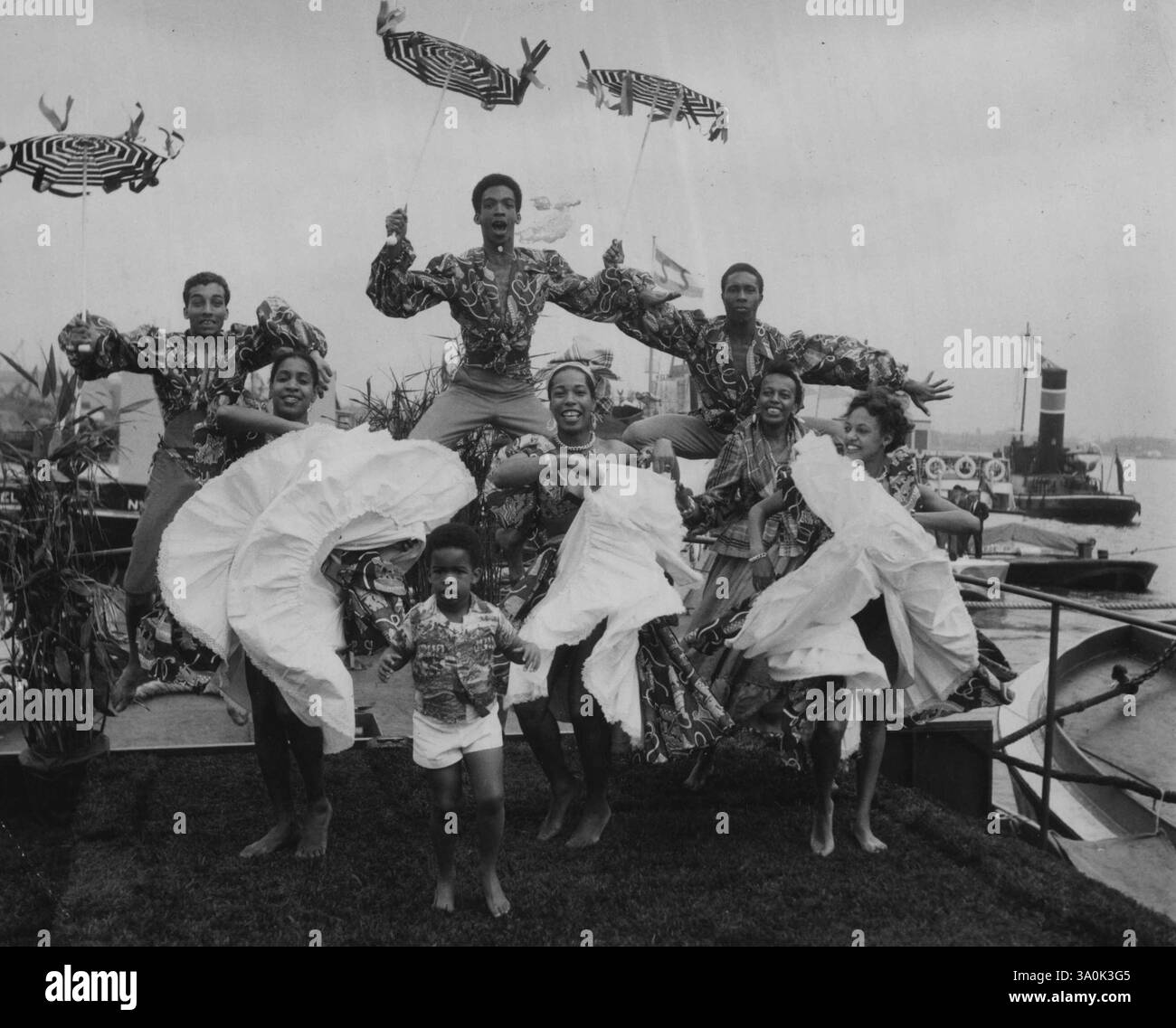 These happy West Indians were on the launch illustrating the sugar ...