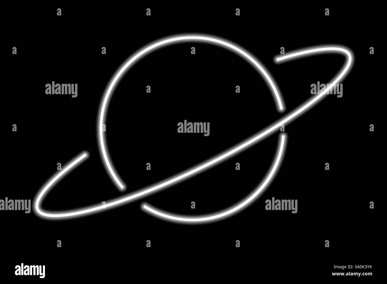 planet Saturn icon neon vector Stock Vector Image & Art - Alamy