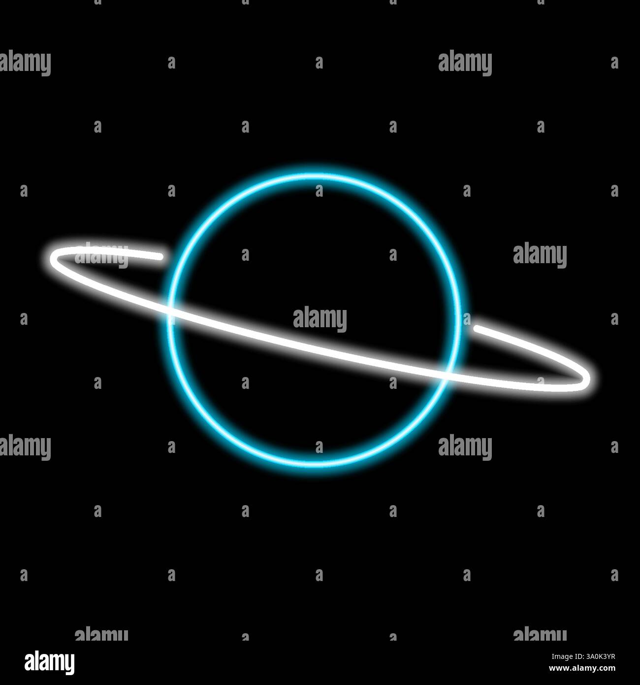 planet Saturn icon neon vector Stock Vector Image & Art - Alamy
