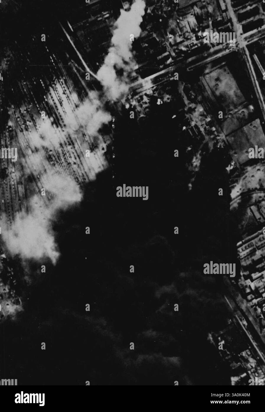 After First U.S. Air Assault On Budapest -- A reconnaissance photo ...