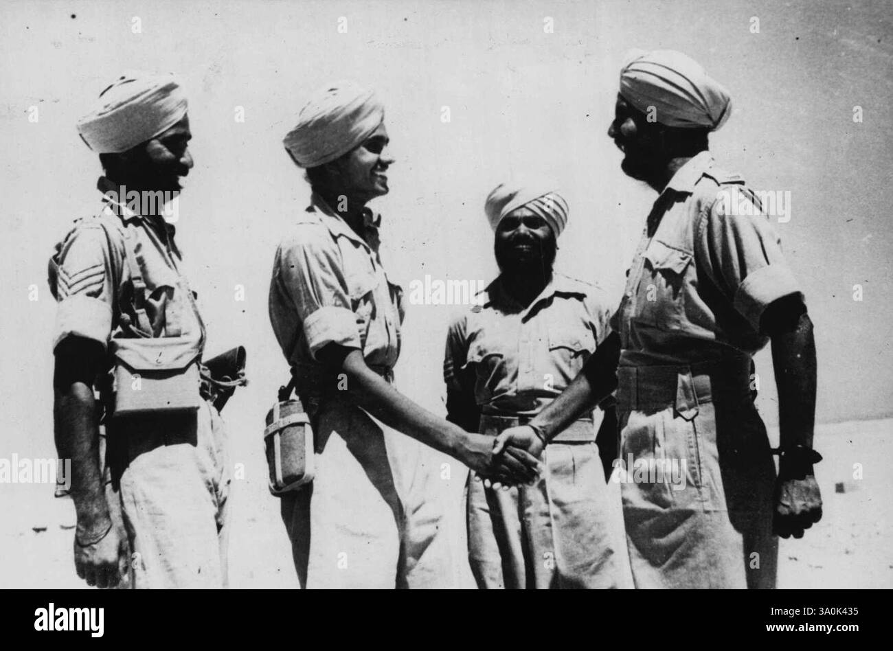 Gallant Sikh Awarded The I.D.S.M. -- Receiving congratulations from ...