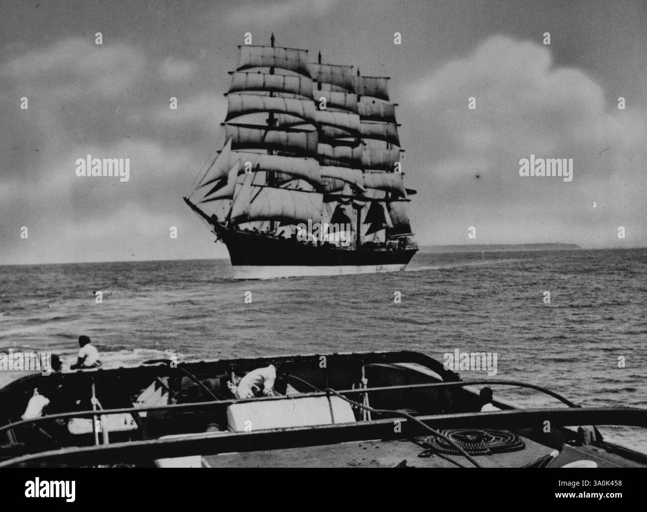 A Glorious Sight -- The "Olivebank" in full sail off the Natal coast as ...
