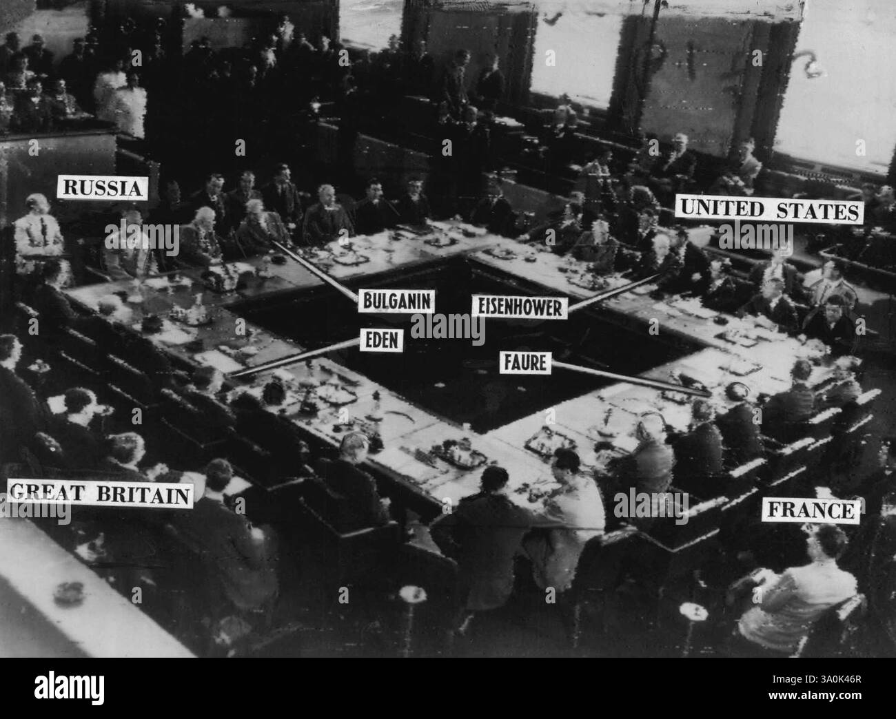 Four Power Conference, Geneva, 1955 - Conferences. July 20, 1955 Stock ...