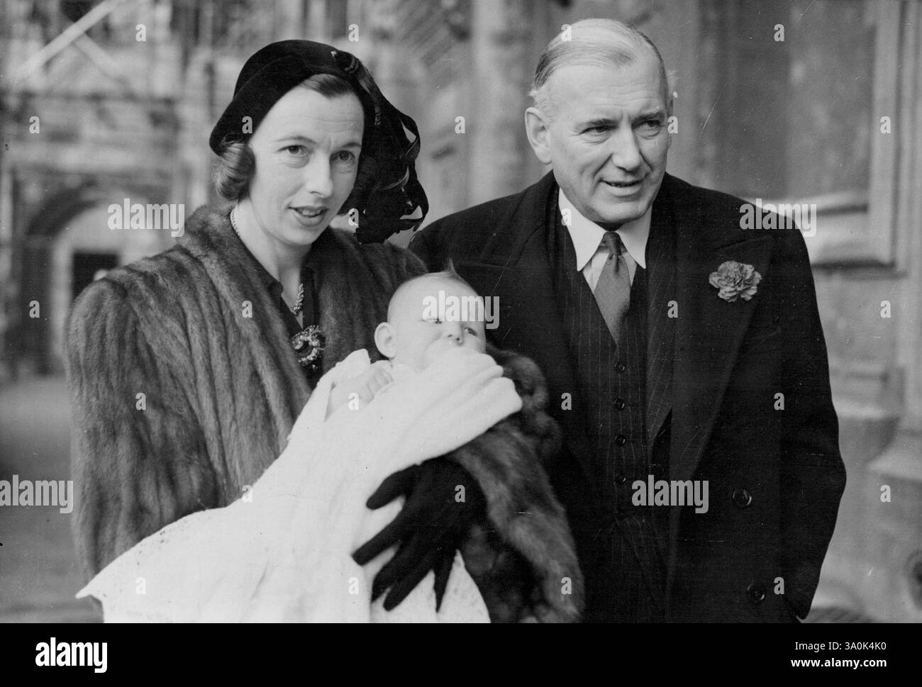 Commons Christening. Lord and Lady Balfour of Inchrye with their ...