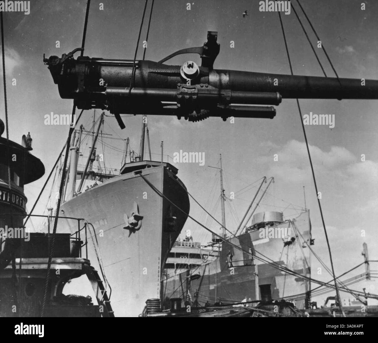 Vintage general cargo ships Black and White Stock Photos & Images - Alamy