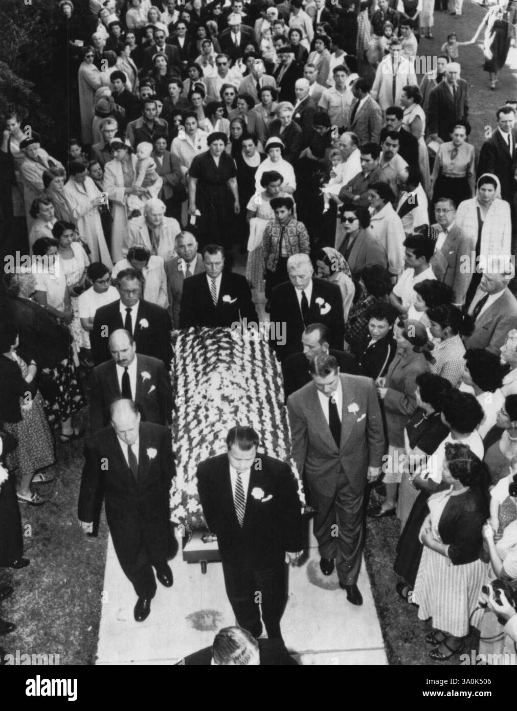 Fans Pay Homage To Barrymore -- Scores of his fans follow the flower ...