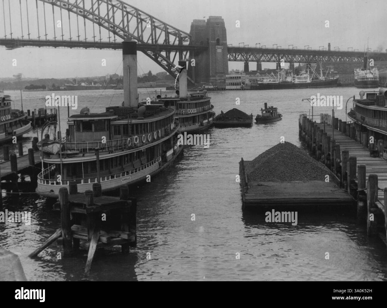 Kirrule Kubu Tug Ruby, Coal Punts *****. January 01, 1951 Stock Photo ...