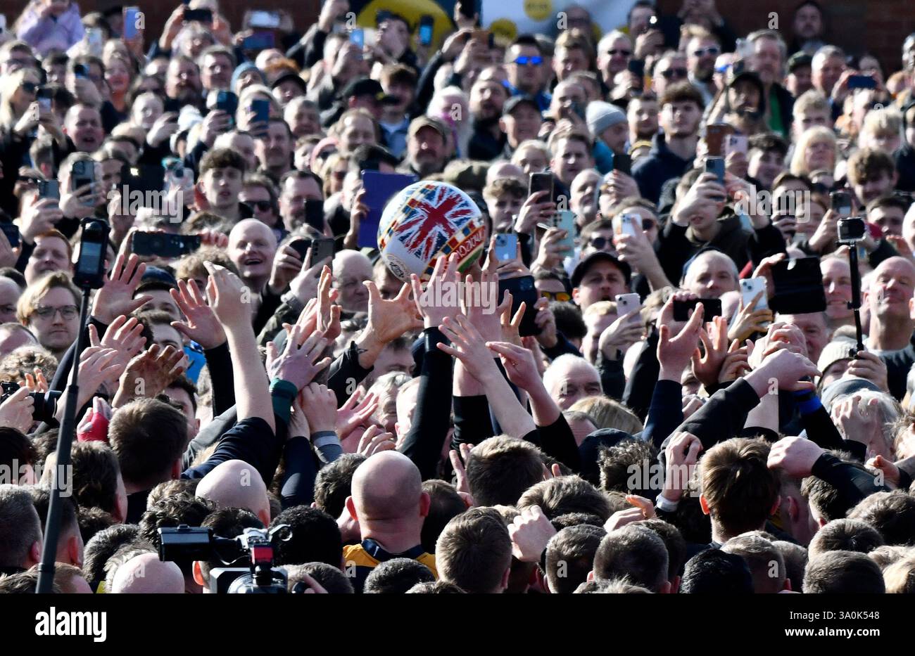 Ashbourne, Derbyshire, Uk. March 4th 2025. The Royal Shrovetide ...