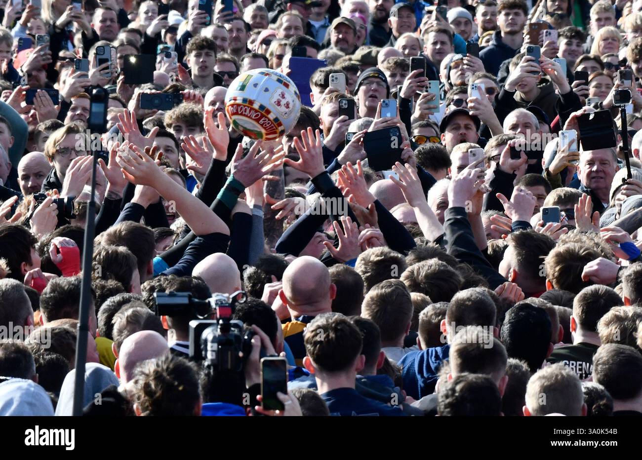 Ashbourne, Derbyshire, Uk. March 4th 2025. The Royal Shrovetide ...