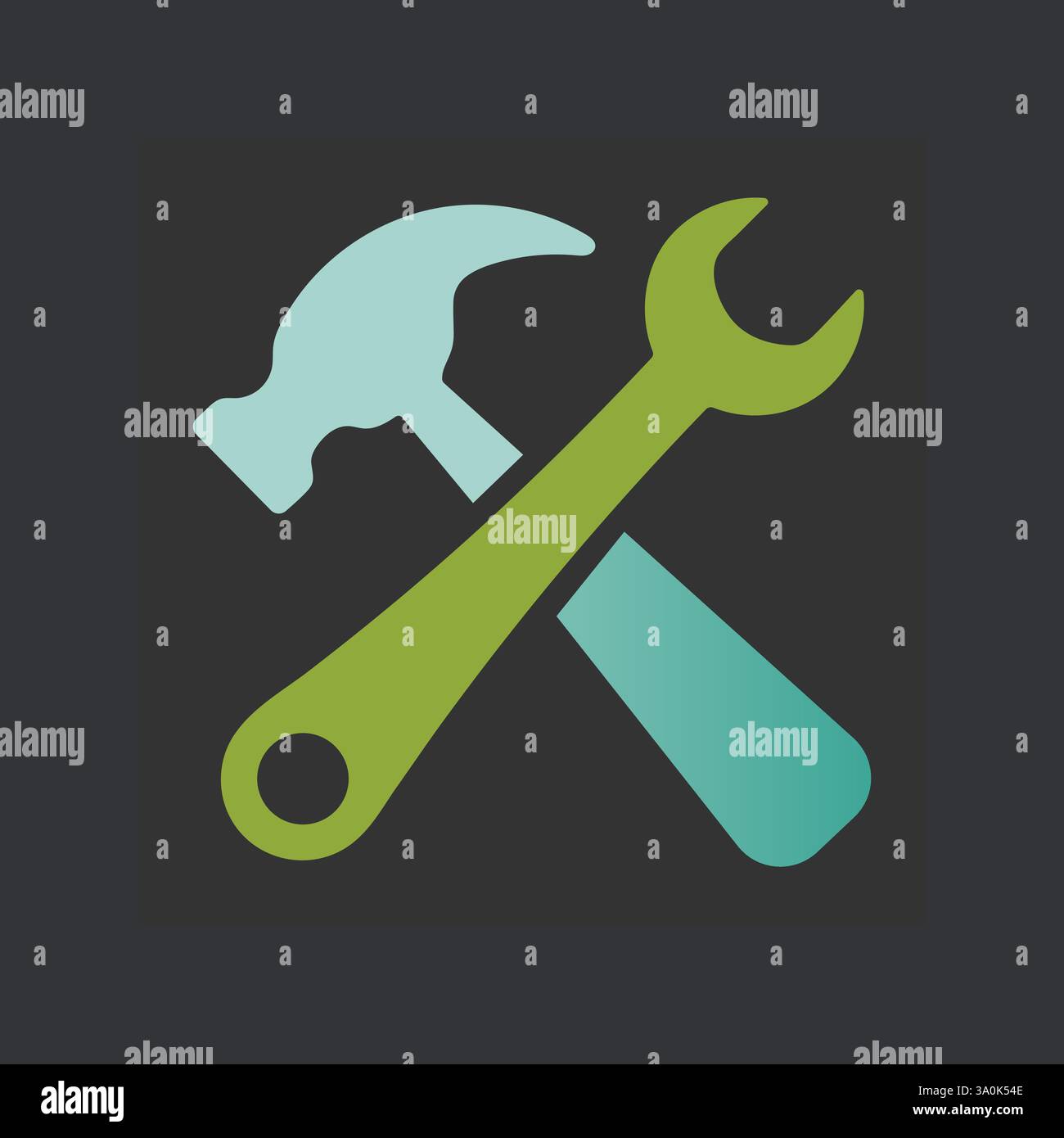 hammer and wrench repair work logo Stock Vector Image & Art - Alamy